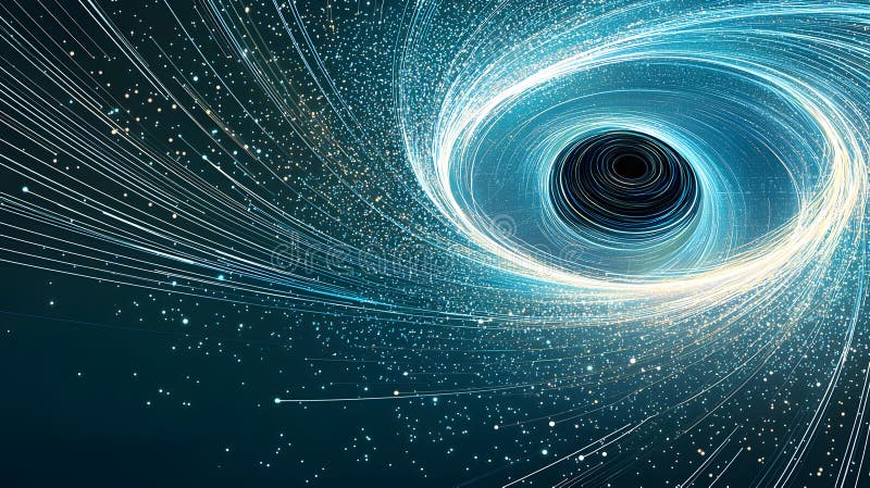 Abstract Representation of a Black Hole Concept. Stock Illustration ...
