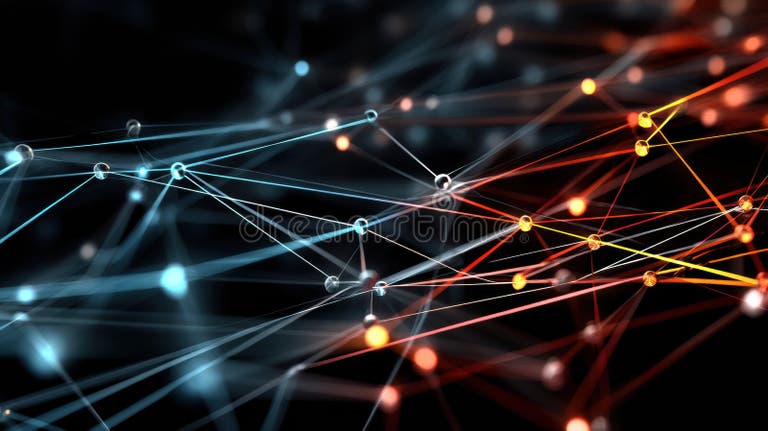 Abstract Representation of Blockchain Nodes Interconnected with ...