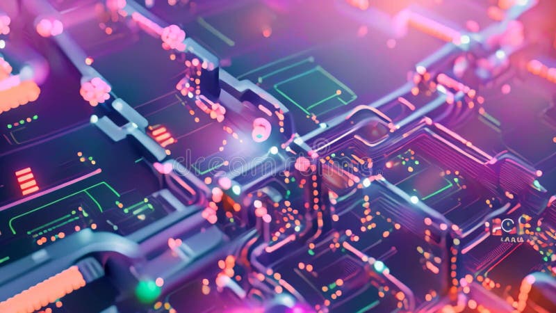 An Abstract Representation of Blockchain Technology Using Red and Blue ...