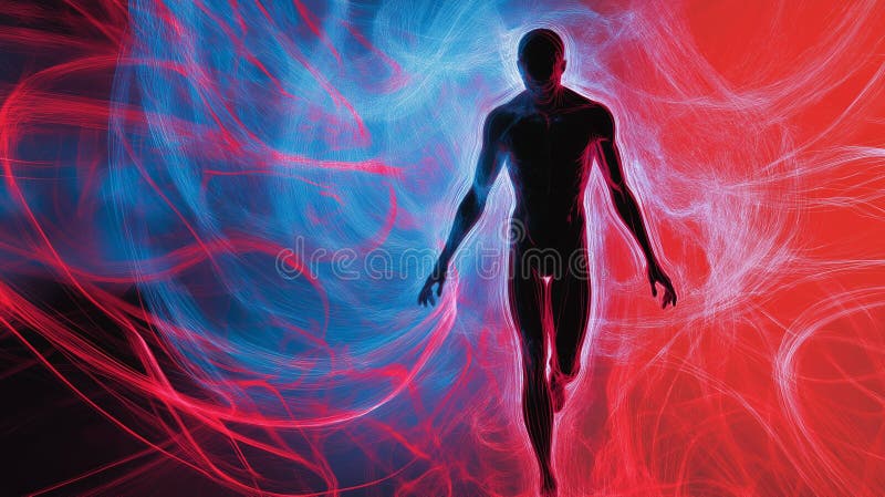 Abstract Representation of Blood Flow through the Human Body, with ...