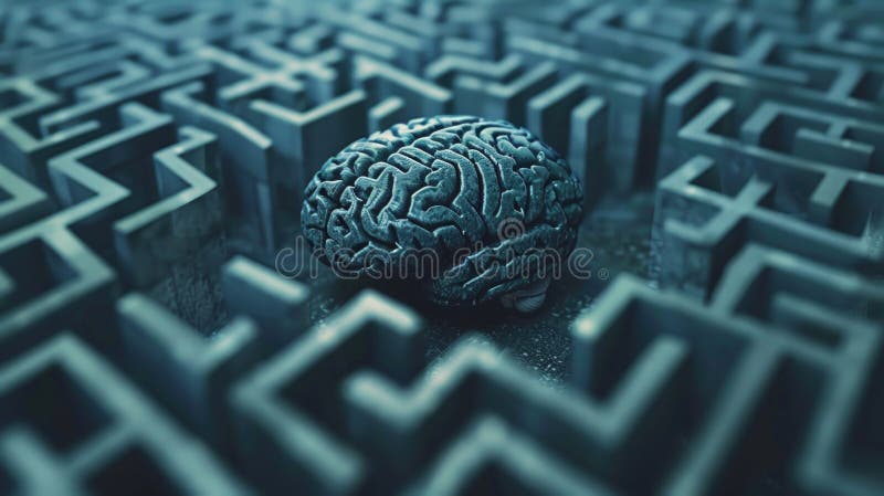Abstract Representation of Brain Thinking and Neural Intelligence Stock ...