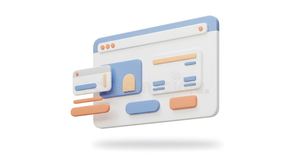 Abstract Representation of Browser Windows with Pastel Colors for Web ...