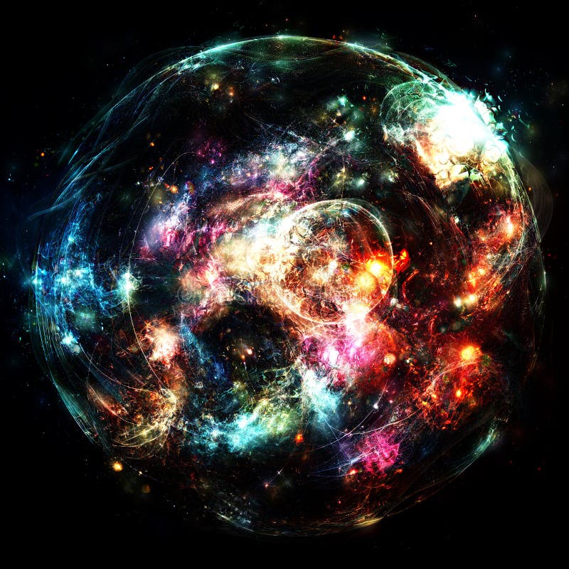 Abstract space time bubble stock illustration. Illustration of globes ...