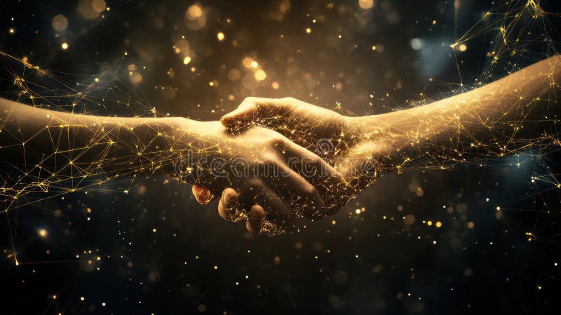 Abstract Representation of Business Trust and Collaboration Showcasing ...