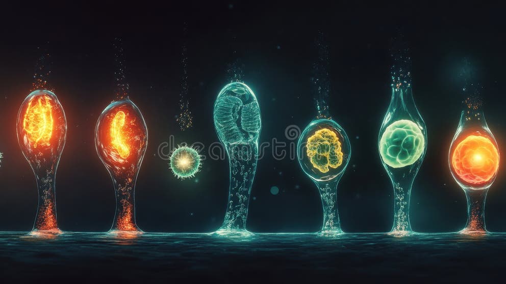 Abstract Representation of Cellular Forms and Biological Structures in ...