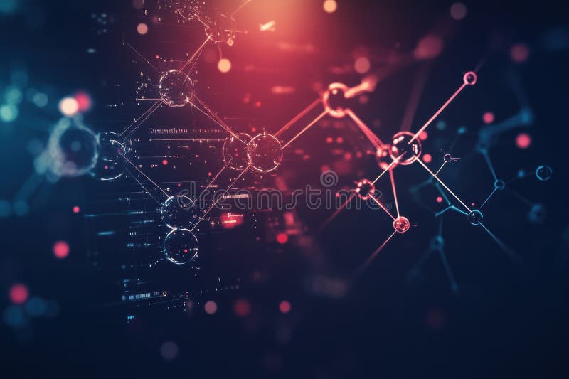 Abstract Representation Of Chemical Structures And Molecules