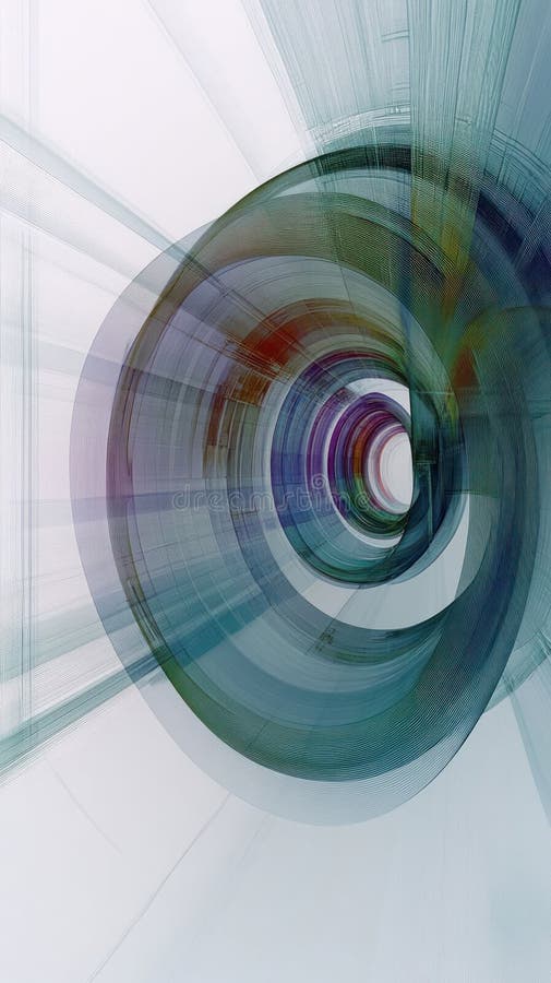 Abstract Representation of Circular Forms with a Blend of Colors and ...