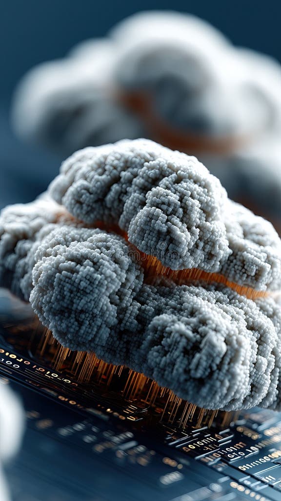 Abstract Representation of Cloud Computing with Floating Digital Clouds ...