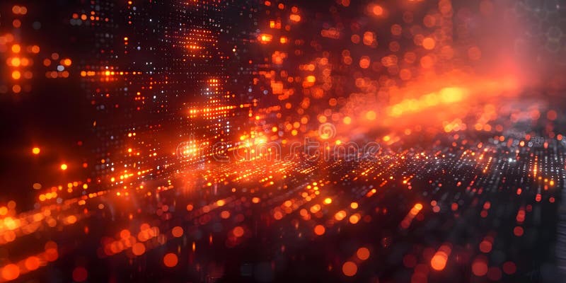 Abstract Representation Of Coding And Programming With Network And Data Elements Concept