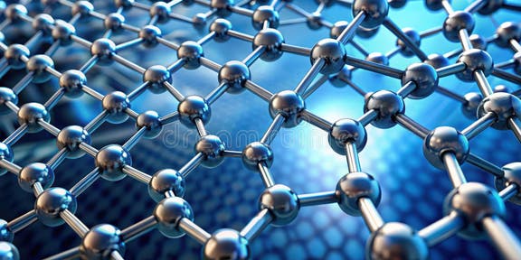 Abstract Representation of a Complex Molecular Structure Featuring ...