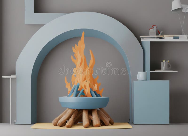 Abstract Representation of the Concept of Camp Fire Using Dynamic ...