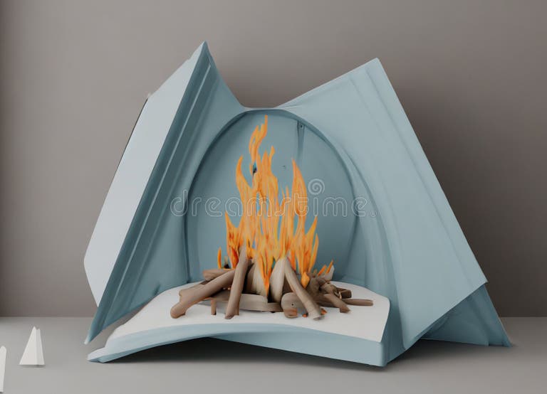 Abstract Representation of the Concept of Camp Fire Using Dynamic ...