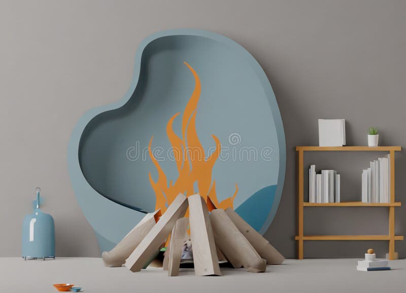 Abstract Representation of the Concept of Camp Fire Using Dynamic ...