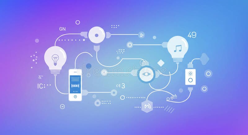 Abstract Representation of a Conceptual Network Features Interconnected ...