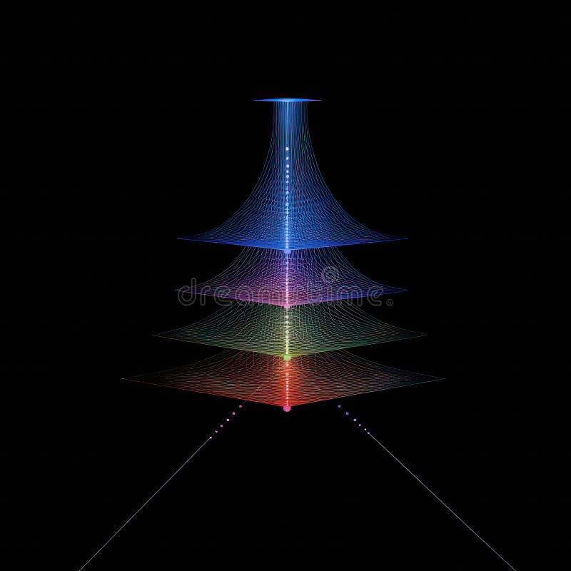 Abstract Representation of Connections through Layered Geometry Stock ...