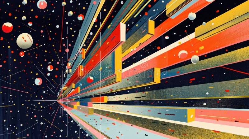 Abstract Representation of Cosmic Movement with Vibrant Colors and ...