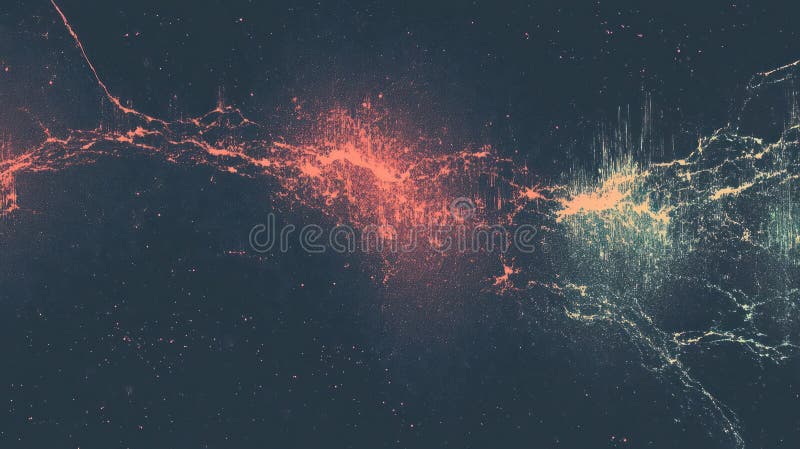 Abstract Representation of Cosmic or Neural Connections with Vibrant ...