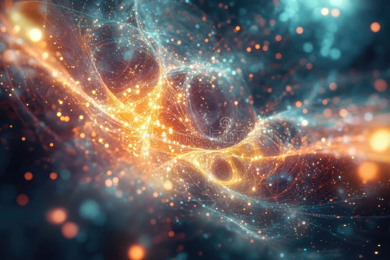 Abstract Representation of a Cosmic Phenomenon with Bright Light ...