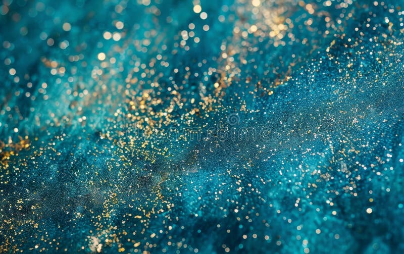 Cosmic Nebula Celestial Dance Gold Blue Abstract Space Background Stock ...