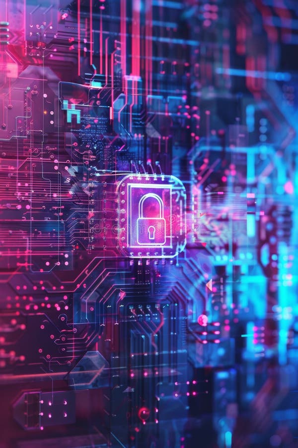 Abstract Representation of Cyber Safety Measures. Stock Illustration ...