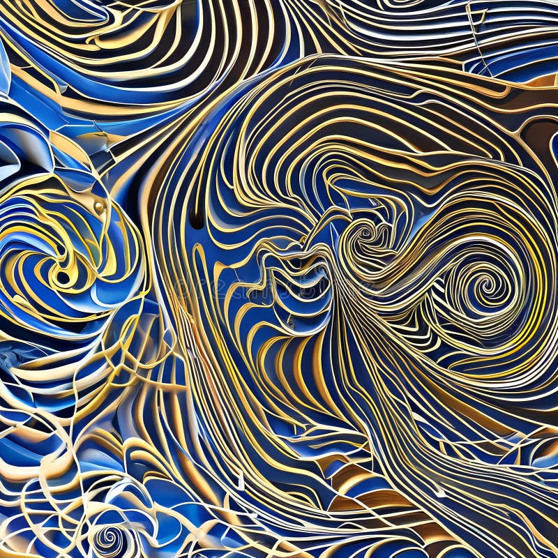 An Abstract Representation of the Cycles of Nature, with Swirling ...