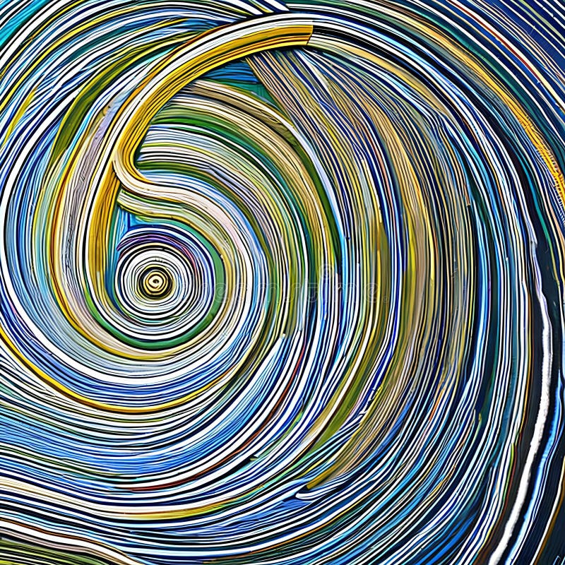An Abstract Representation of the Cycles of Nature, with Swirling ...