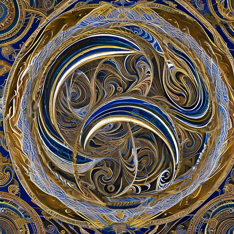 An Abstract Representation of the Cycles of Nature, with Swirling ...
