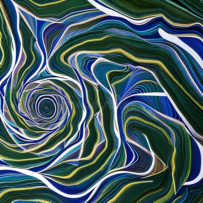 An Abstract Representation of the Cycles of Nature, with Swirling ...