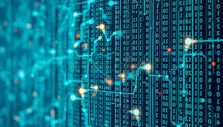 An Abstract Representation of a Data Driven Digital Network Stock Illustration - Illustration of ...