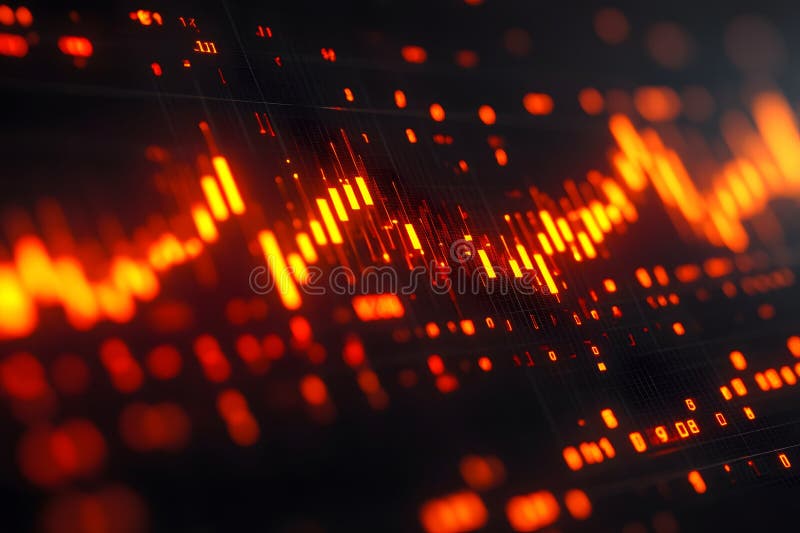 Dynamic Data Visualization On Futuristic Digital Screen For Analytics And Finance Generative Ai