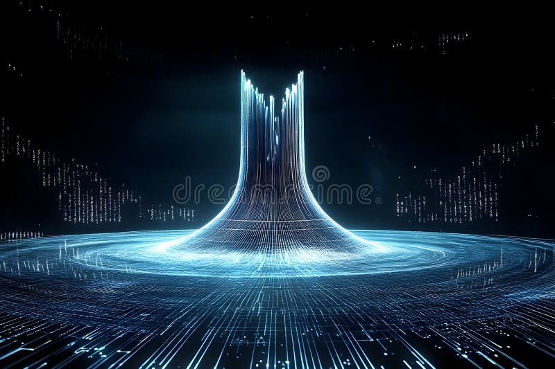 AI-Generated Data Vortex stock illustration. Illustration of futuristic ...