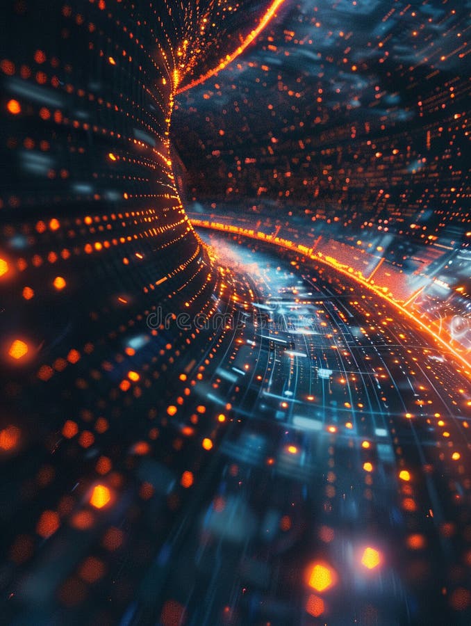 An Abstract Representation of Data Packets Traveling through Networking ...