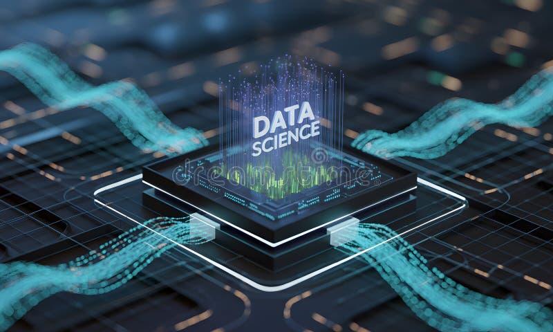 Data Science Visualization stock illustration. Illustration of lighting ...