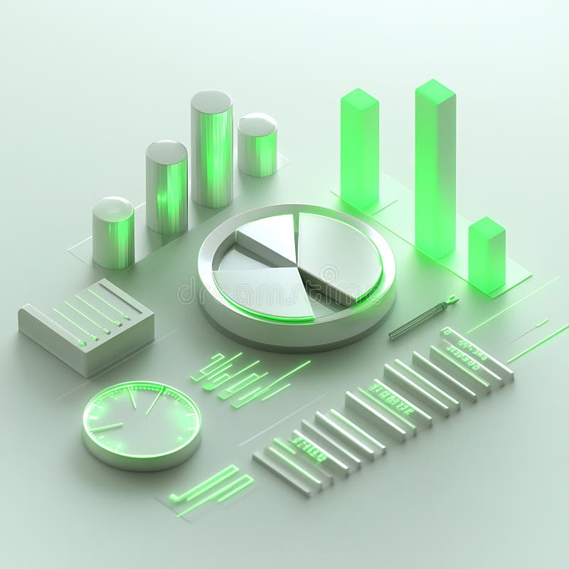Abstract Representation of Data Visualizations Stock Illustration ...