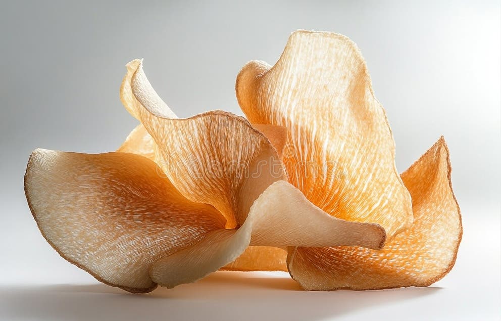 Abstract Representation: Delicate, Translucent Forms in Pale Orange and ...