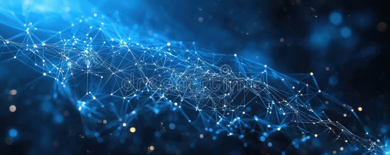 Abstract Representation of Digital Connections Forming a Neural-like ...