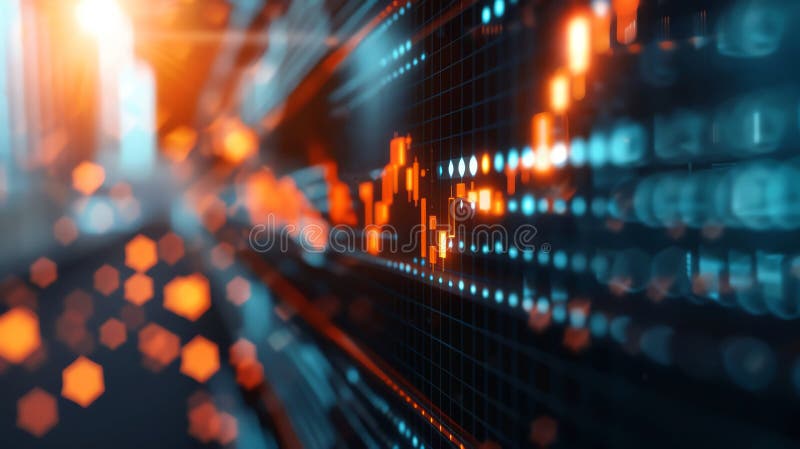 Abstract Representation of Digital Data Visualization, Showcasing ...