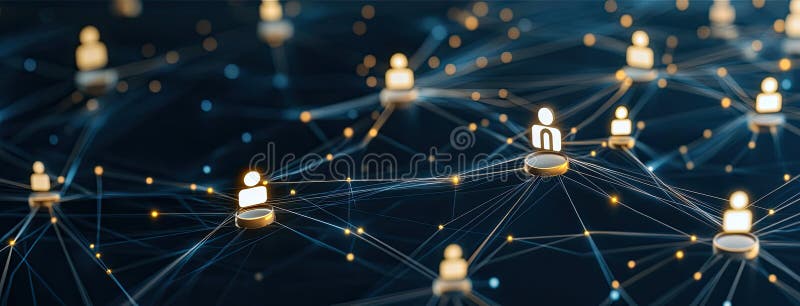 Abstract Representation of a Digital Network Illustrating Connections ...