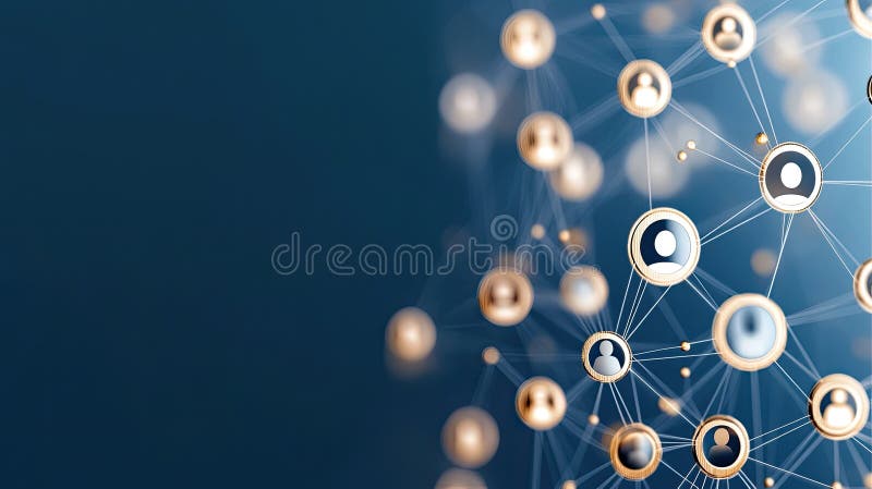 Abstract Representation of a Digital Network Illustrating Connections ...