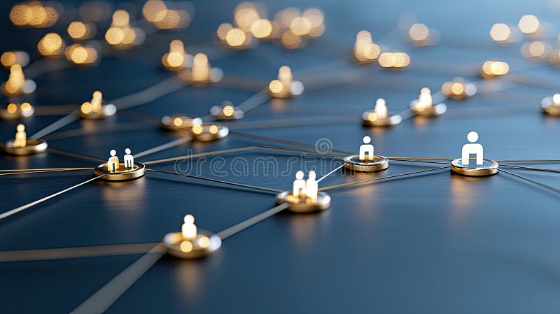 Abstract Representation of a Digital Network Illustrating Connections ...