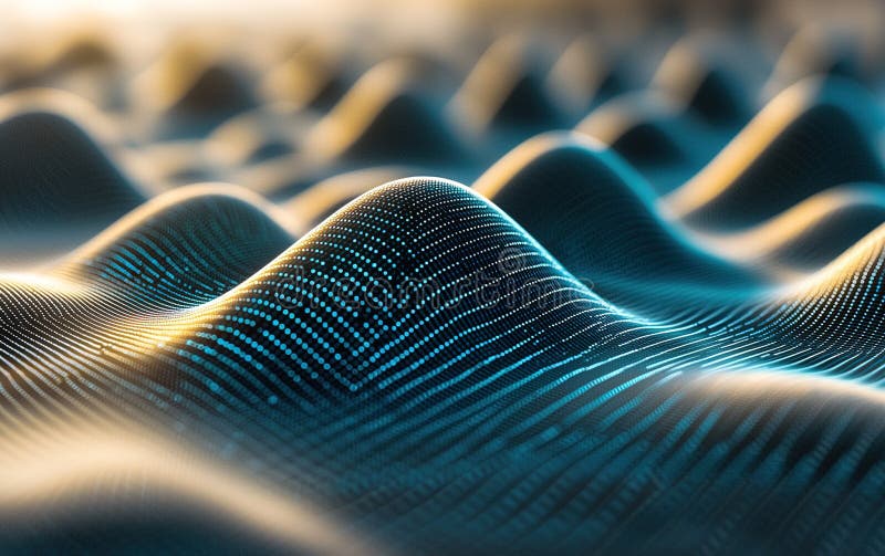 Abstract Representation of Digital Waves in Vibrant Colors Highlighting ...