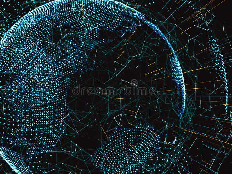 Abstract Representation of the Digital World Stock Illustration ...