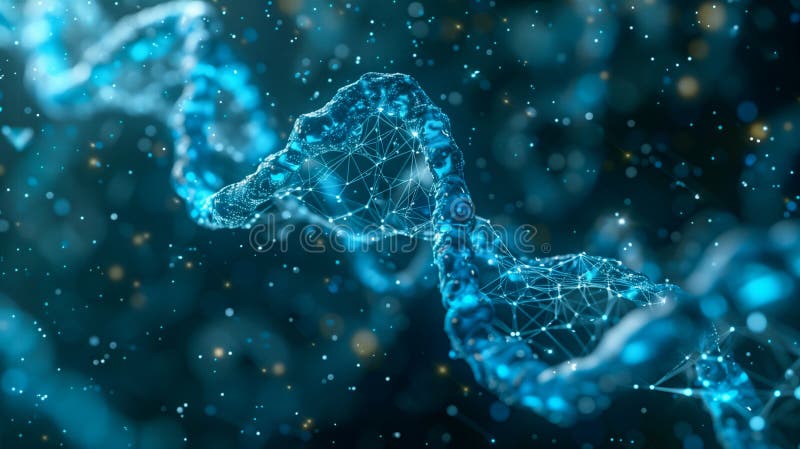 DNA Molecule on Transparent Digital Screen in Modern Laboratory ...