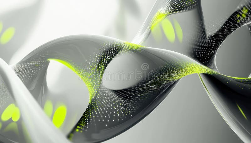 Abstract Representation of DNA Structure with Luminous Yellow Elements ...