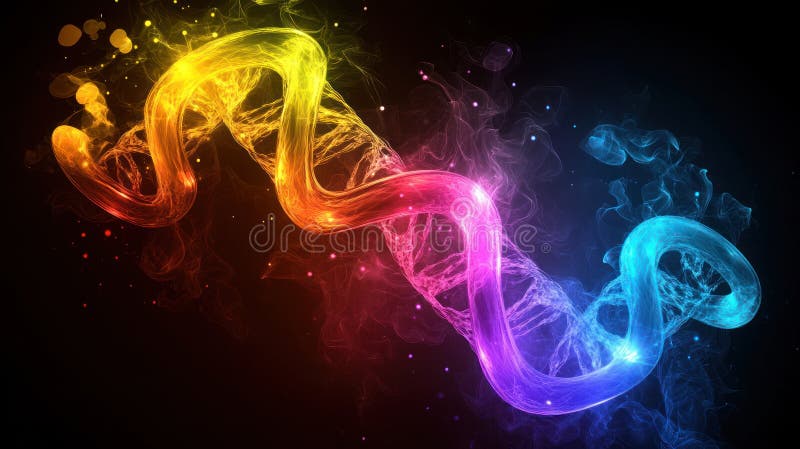 Abstract Representation Dna Vibrant Colors Glowing Effect Stock Photos ...