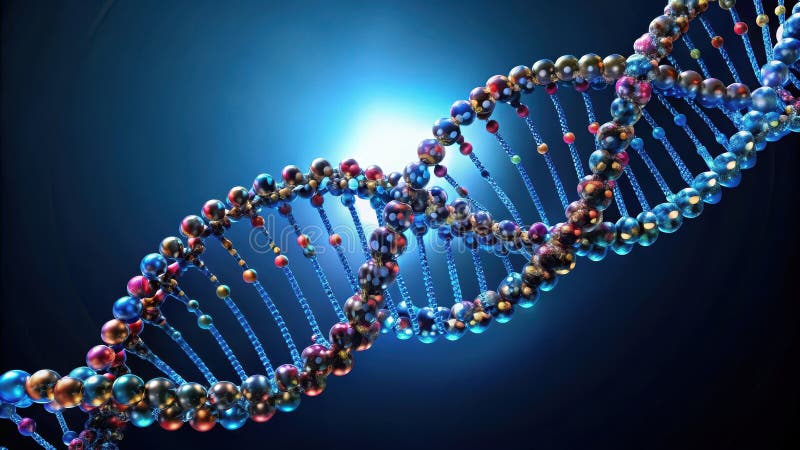 Abstract Representation of a Double Helix Genetic Code Structure ...