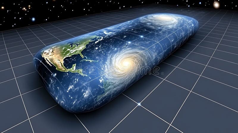 An Abstract Representation of the Earths Surface in Space Stock ...