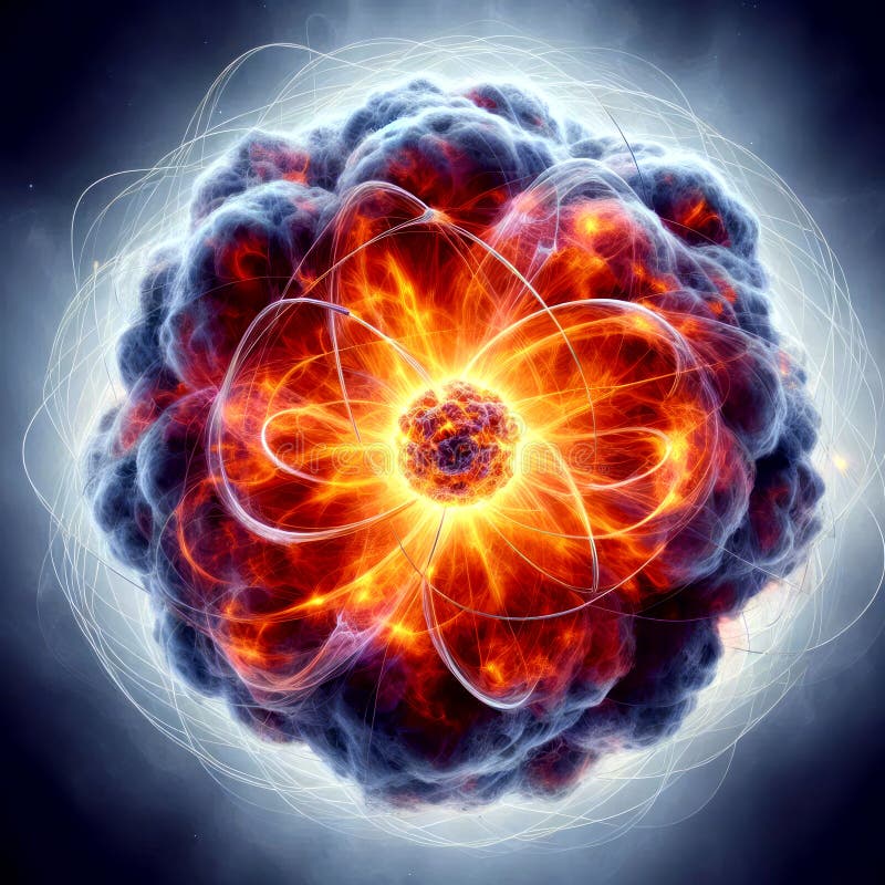 Abstract Representation of an Electron Cloud Stock Illustration ...