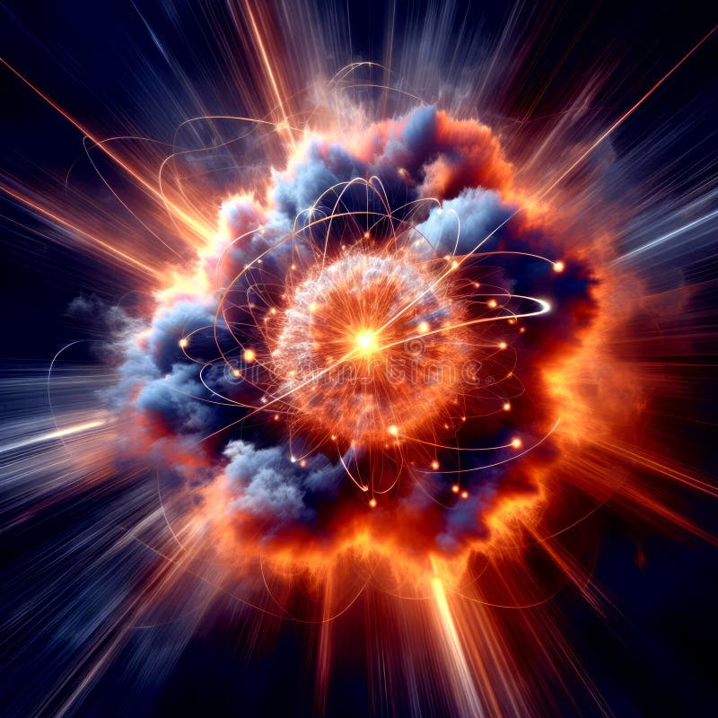 Abstract Representation of an Electron Cloud Stock Illustration ...