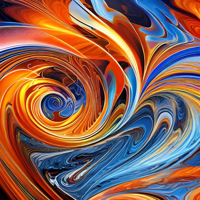 An Abstract Representation of the Elements of Nature, with Swirling ...